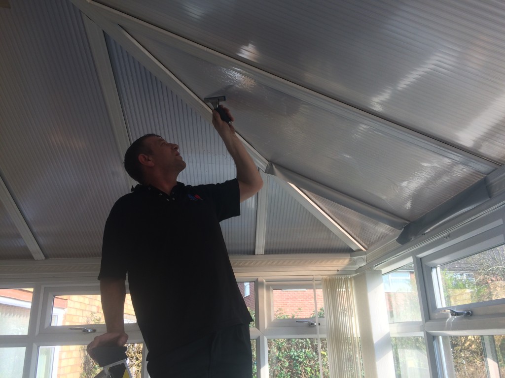 Installing Solarcool And Low E Reflective Silver 20 To A Conservatory ...